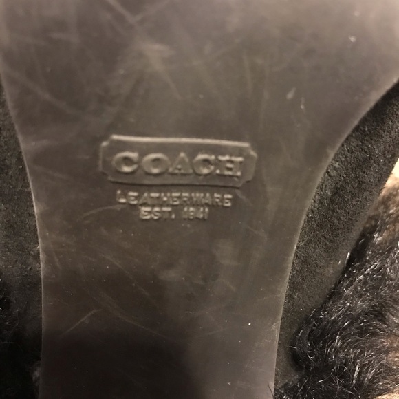 Coach | Shoes | Coach Furry Suede Lacefront Mules | Poshmark